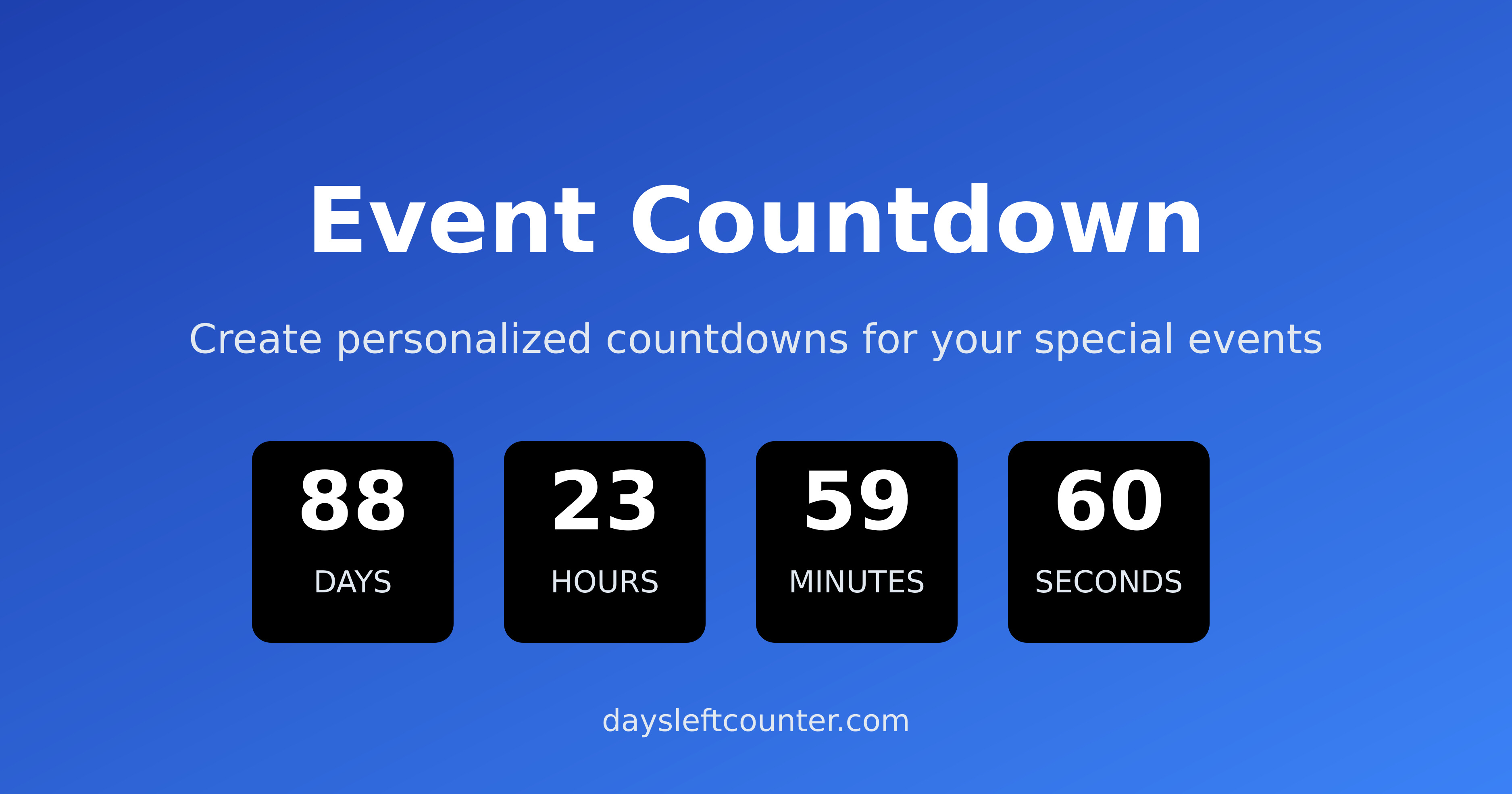 Create New Countdown | Online Event Countdown